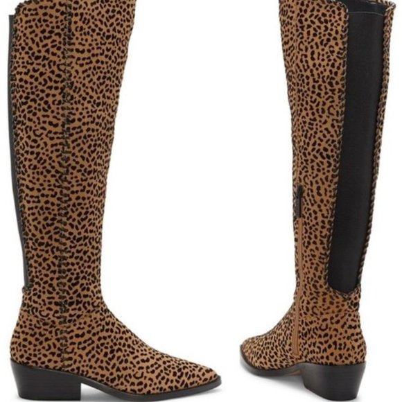 1. State | Shoes | State Sage Leopard Print Over The Knee Boot | Poshmark